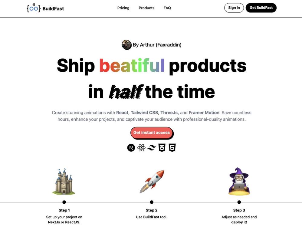 BuildFast: Ship beatiful products in half the time | BetaList
