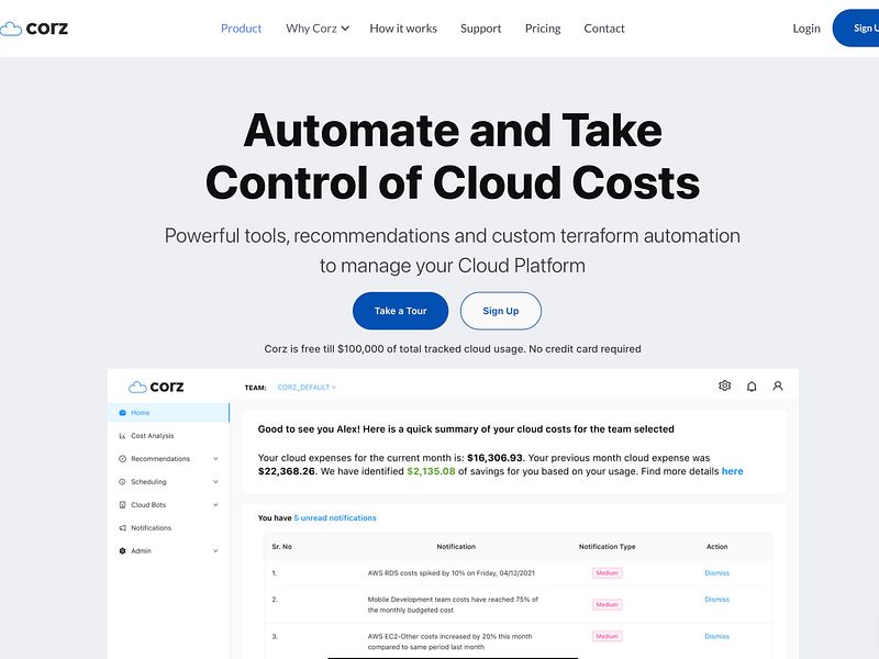 Corz: Collaborative Cloud Cost Management and Automation | BetaList