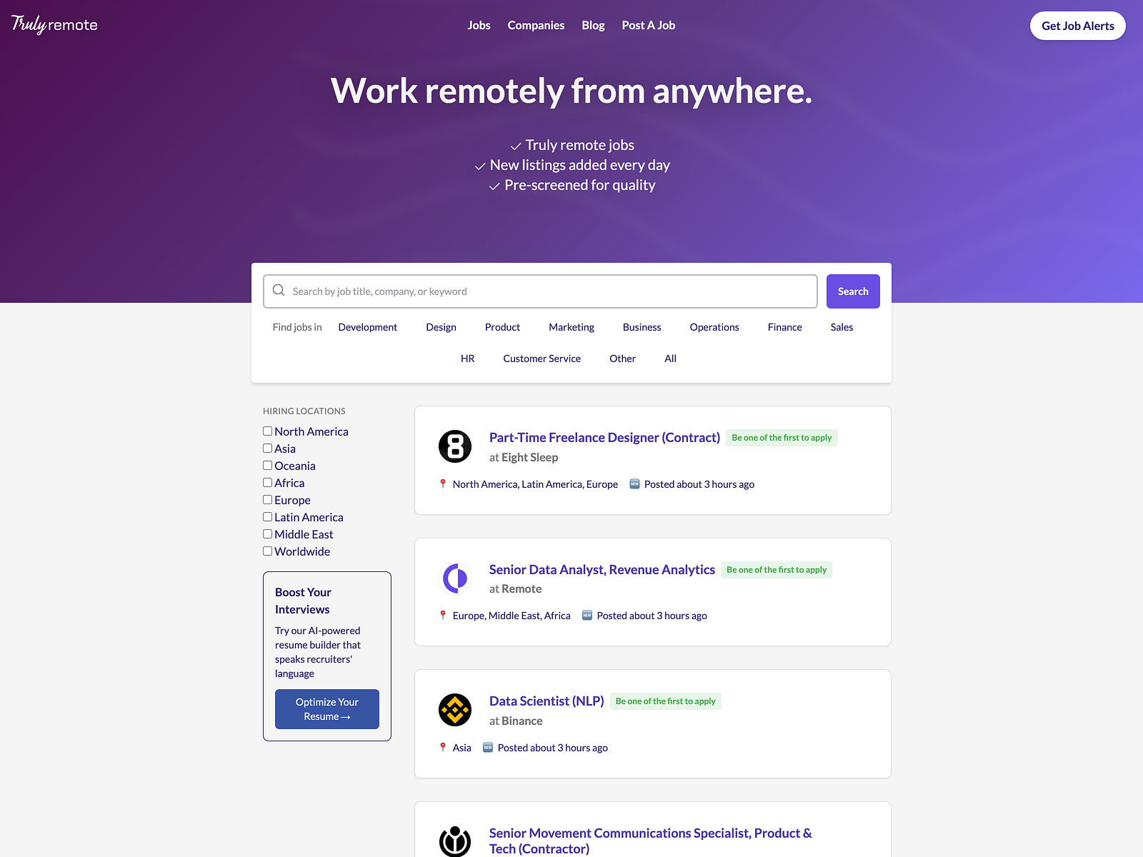 Truly Remote - Job Board Review – Startup Jobs