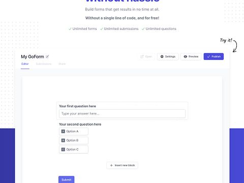 Formlets: Online Forms for Everyone | BetaList