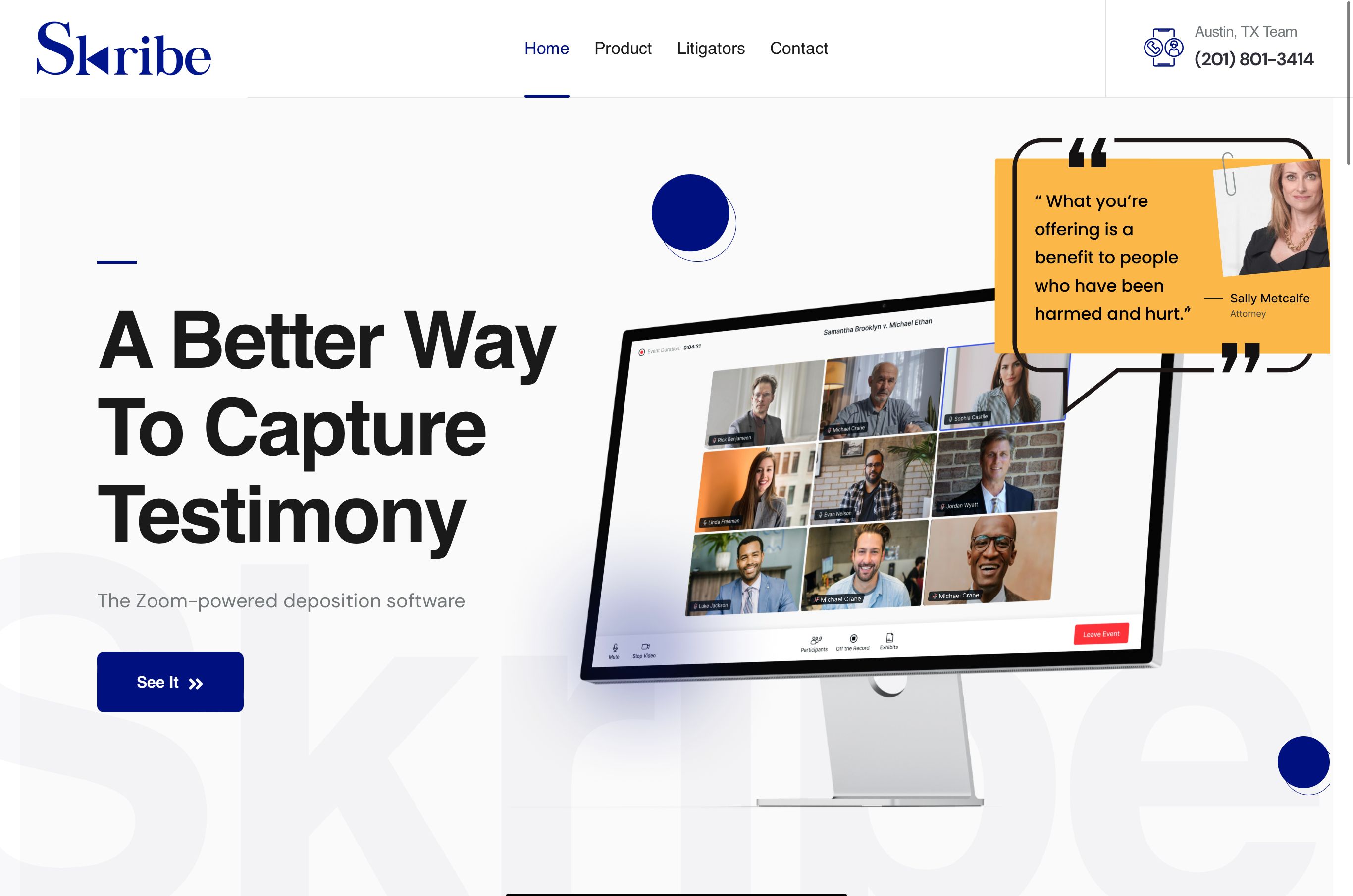Skribe.ai: The Modern Way to Capture Online Testimony | BetaList