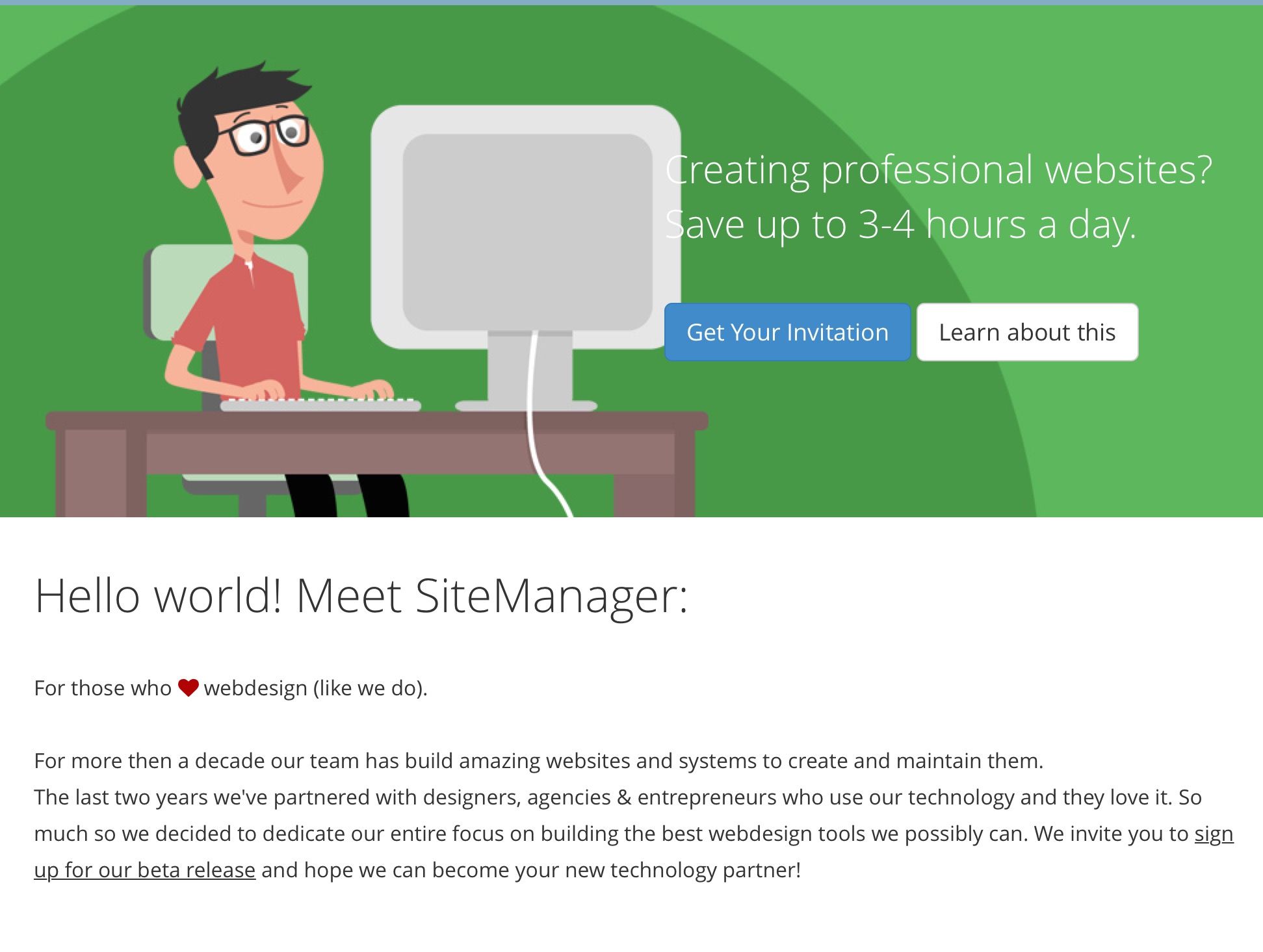 SiteManager: Create professional websites, save time | BetaList
