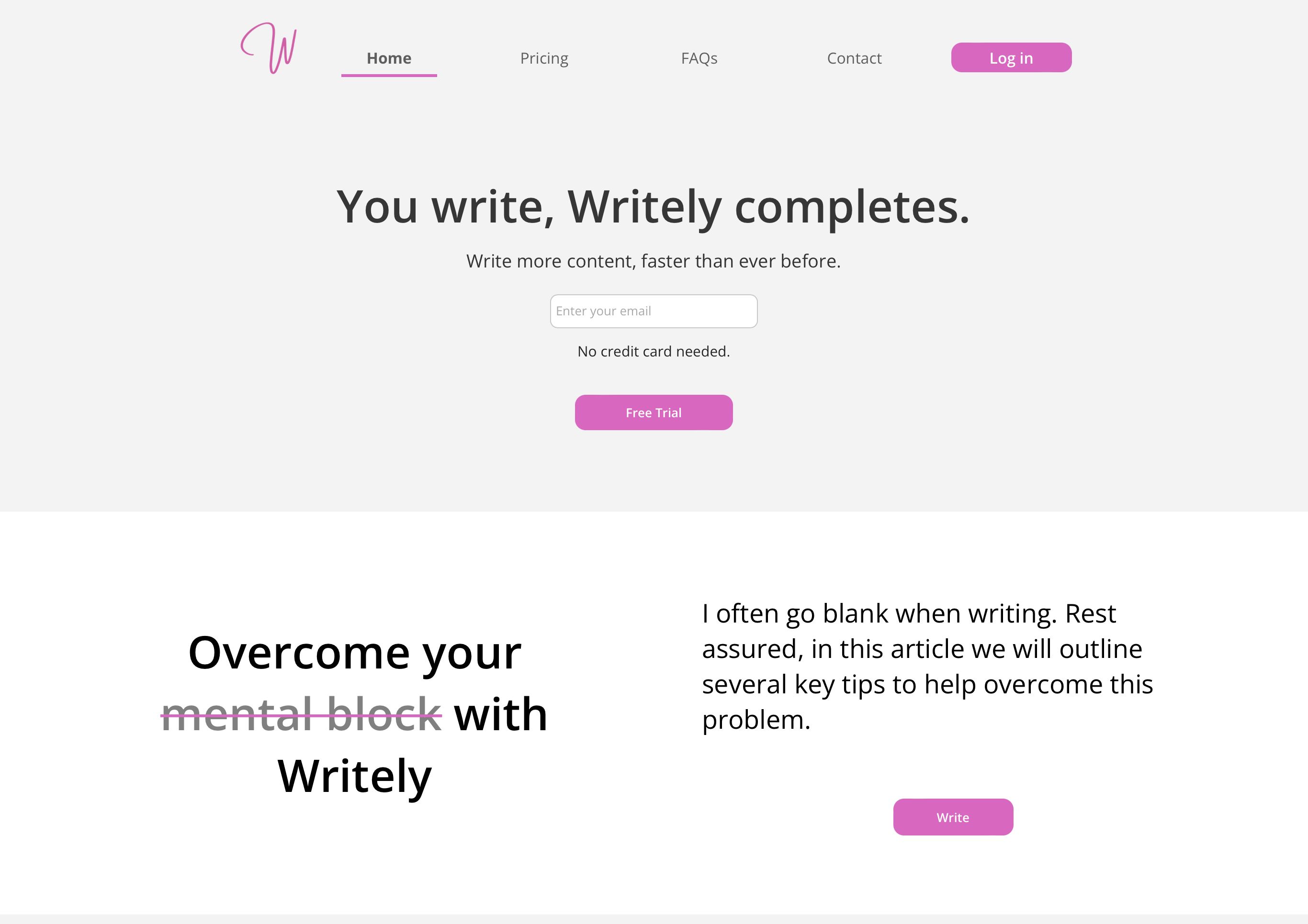 Writely AI: Continue writing, with a click of a button (AI) | BetaList