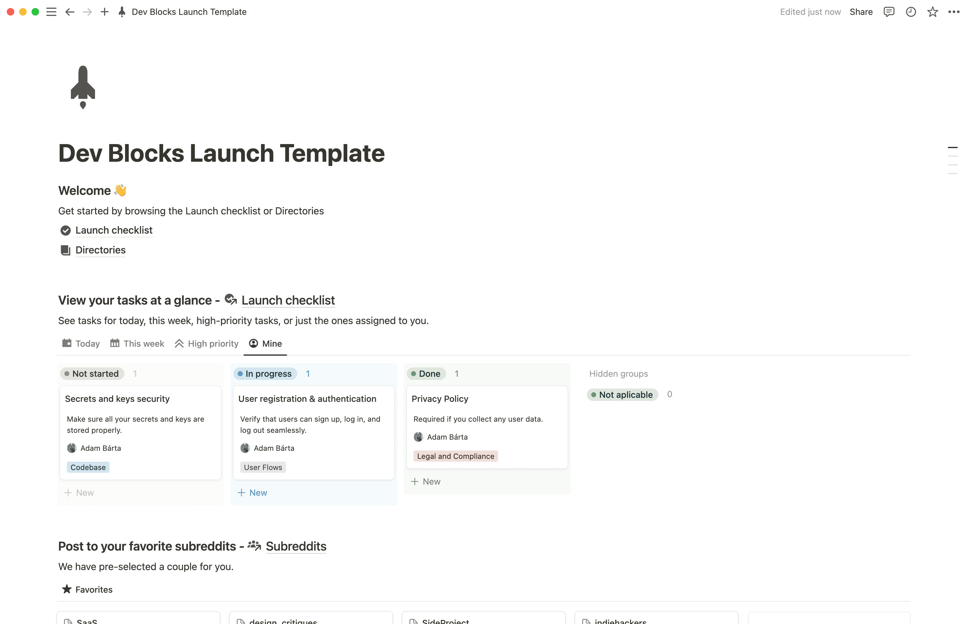 Dev Blocks: Get the perfect product launch plan with Notion | BetaList