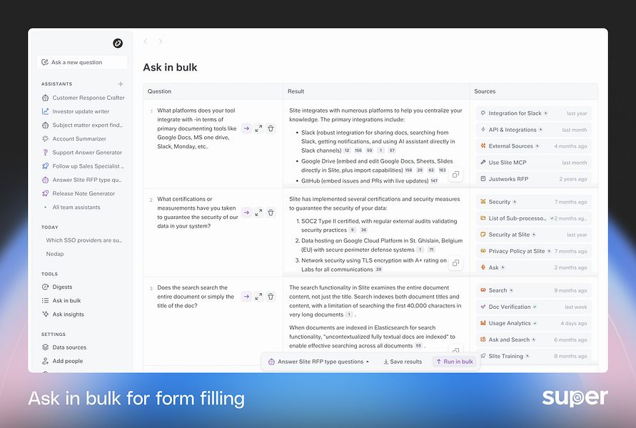 Super: Turn company data into answers & agents for your | BetaList
