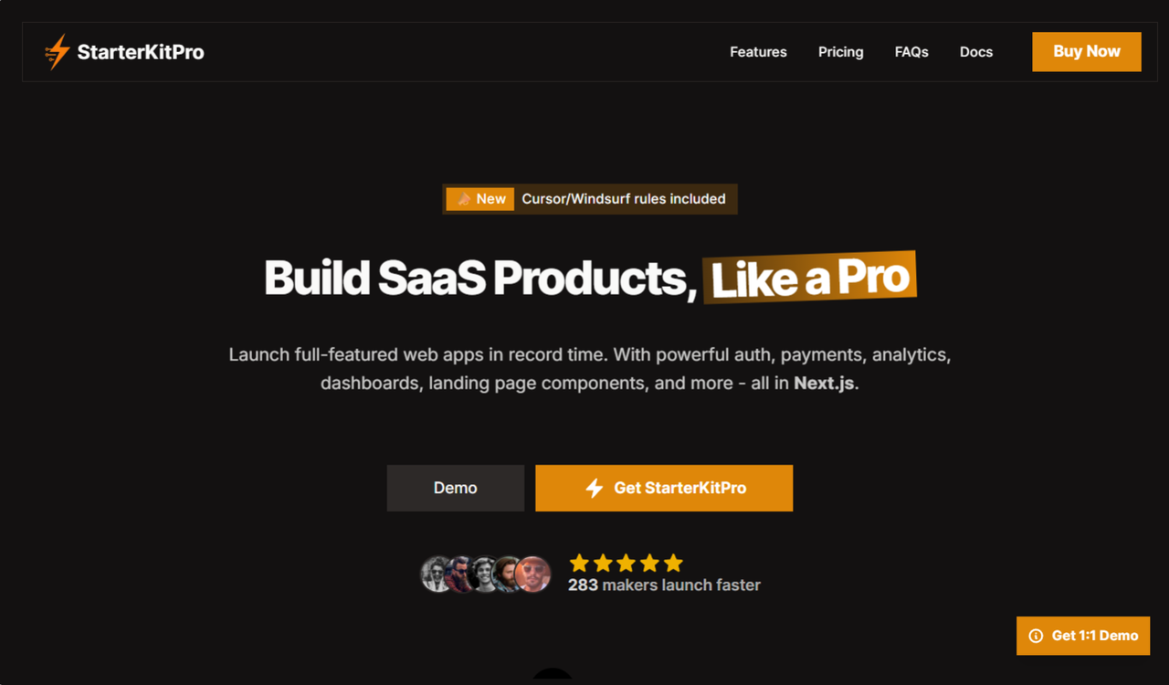 Starter Kit Pro: Your 90% done Nextjs SaaS starter kit | BetaList