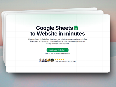 Sheet2Site: Generate a website from Google Sheets | BetaList