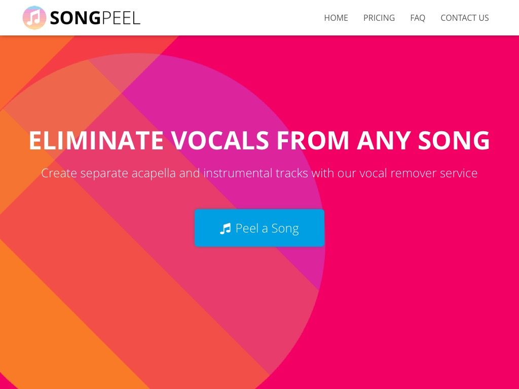 Song Peel: Vocal Remover Service | BetaList