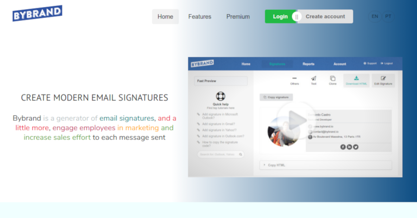 Bybrand: Create beautiful email signatures for professional | BetaList
