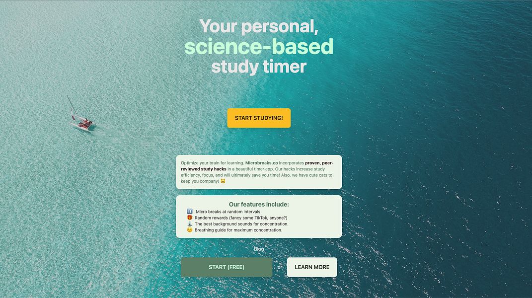 microBreaks: The Science-Based Study Timer | BetaList