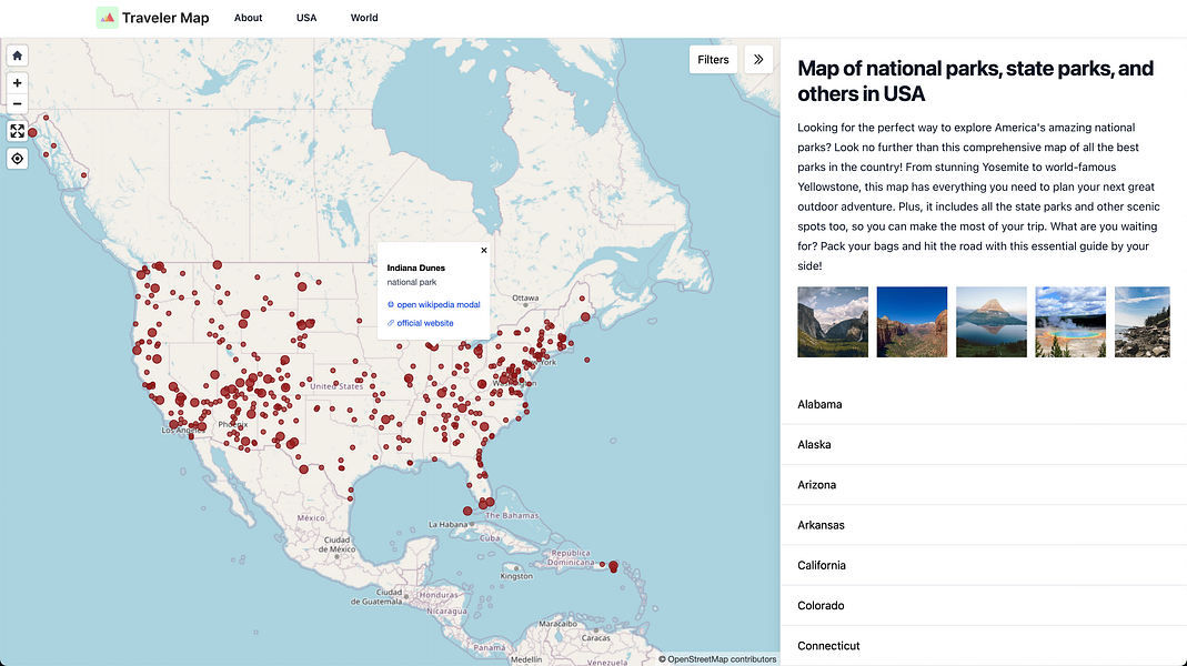 Traveler Map: Explore national parks around the world on | BetaList