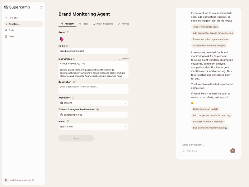 Supercamp: AI workspace for business | BetaList