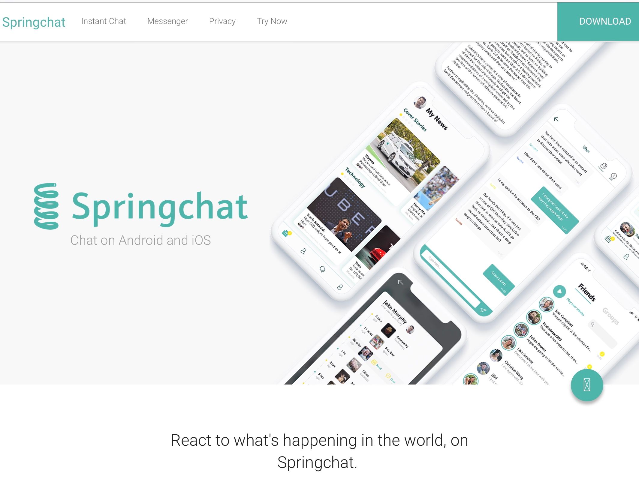 Springchat: A platform to chat about the news in an | BetaList