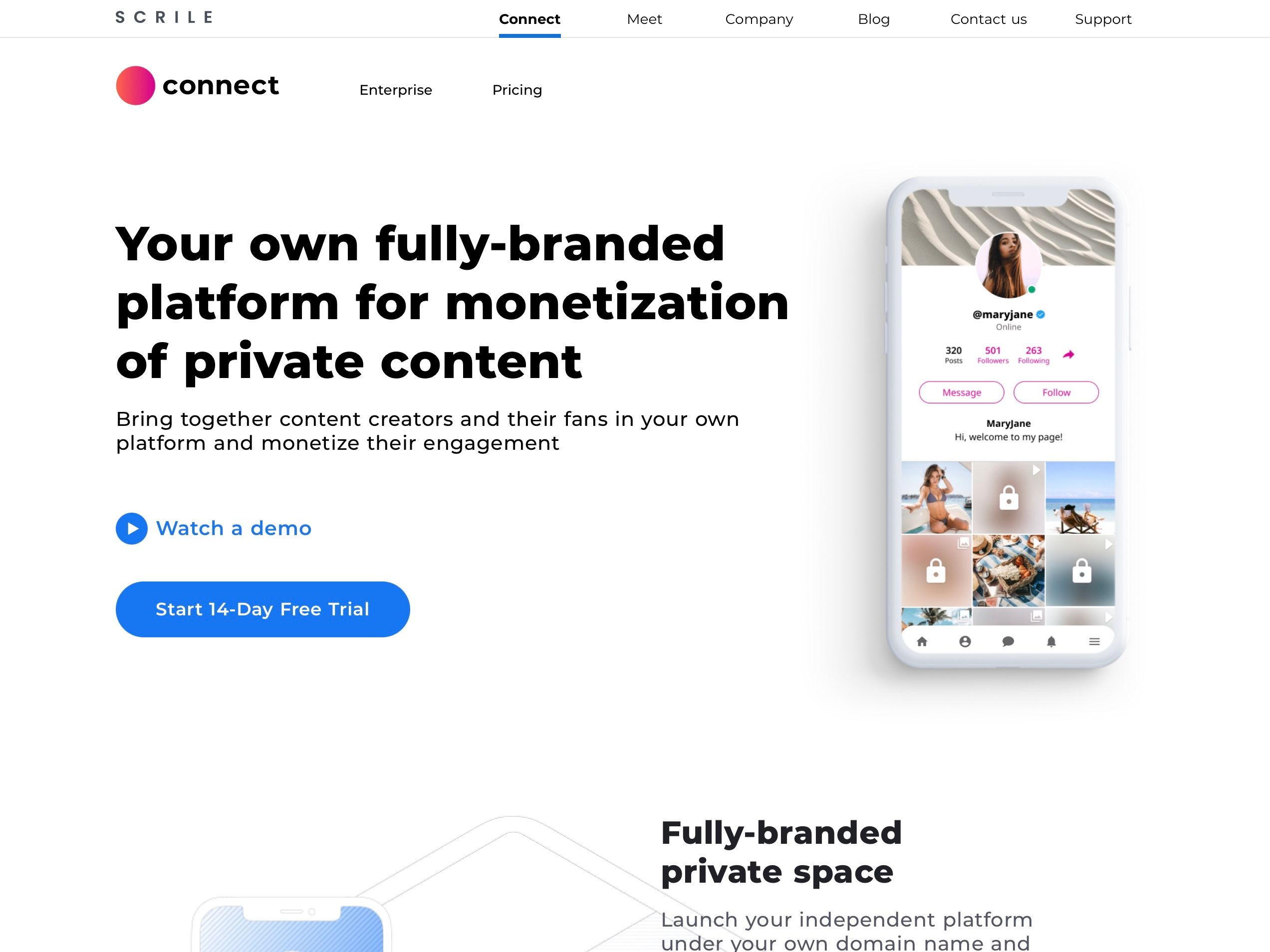 Scrile Connect: Build your own membership website like | BetaList
