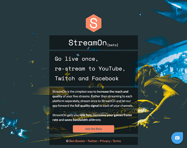 StreamOn: Go live once, re-stream to YouTube, Twitch and | BetaList
