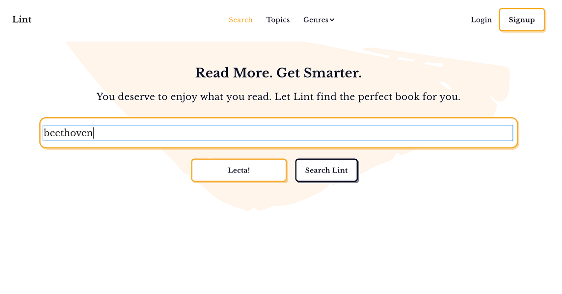 Lint: Find a great read in one click | BetaList