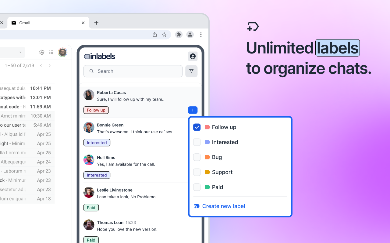 InLabels - LinkedIn Inbox: Label and Send DMs without | BetaList