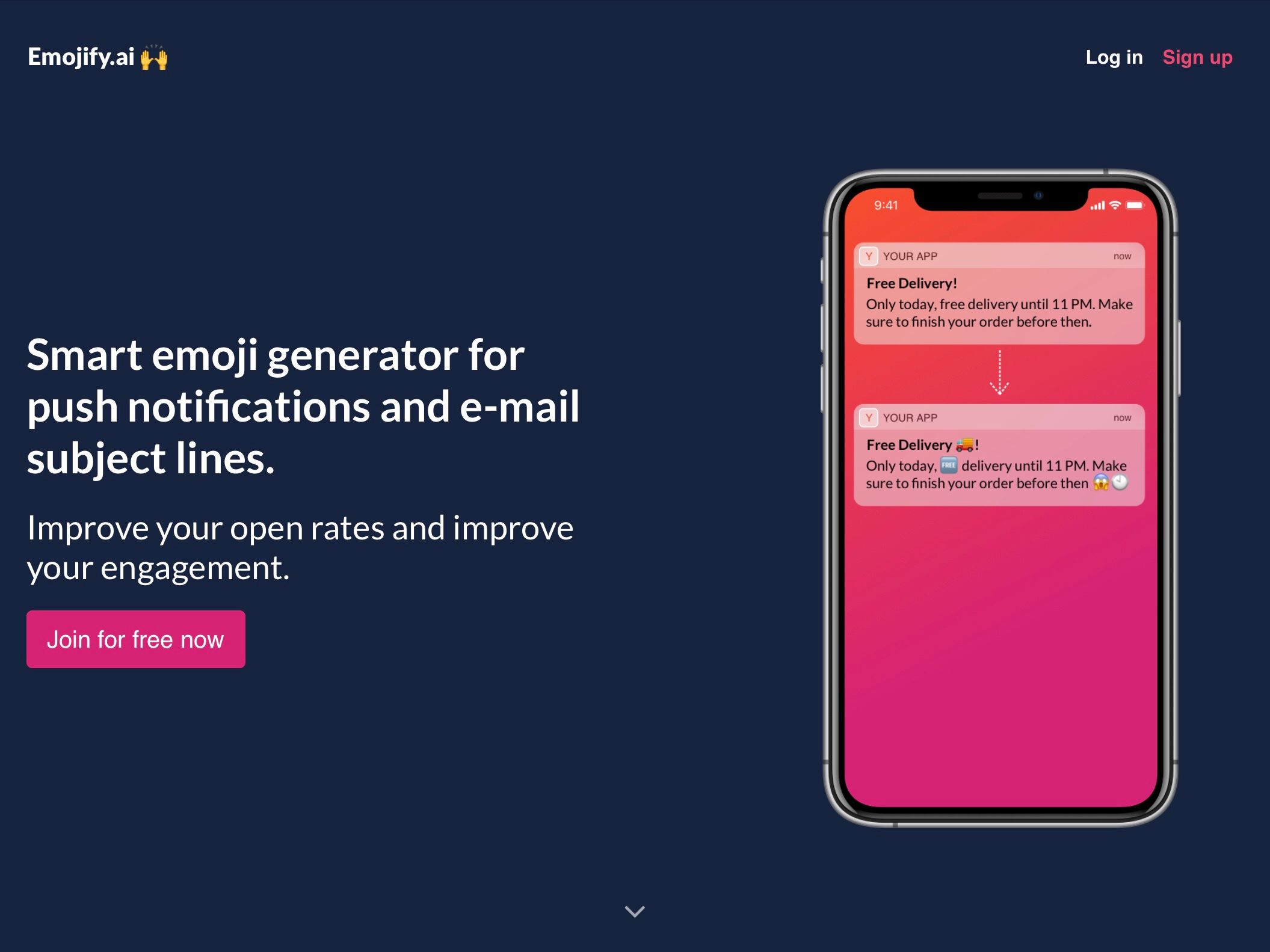 Emojify.ai: Smart emoji generator for push notifications | BetaList