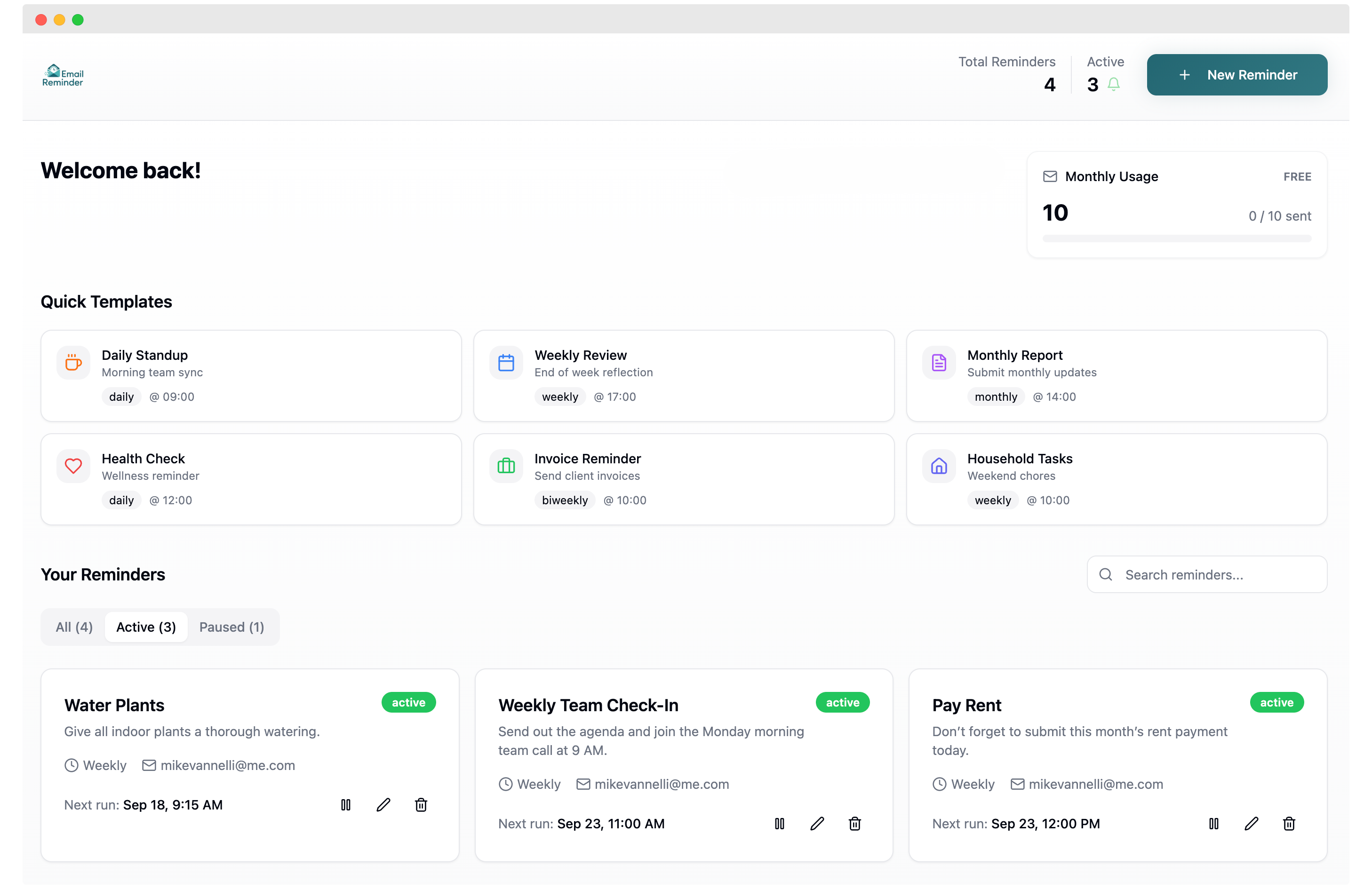 Email Reminder: Turn your inbox into a simple reminder | BetaList