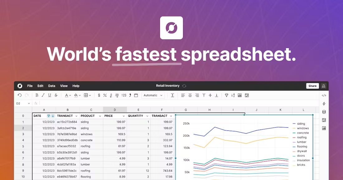 Row Zero: Best spreadsheet for big data | BetaList