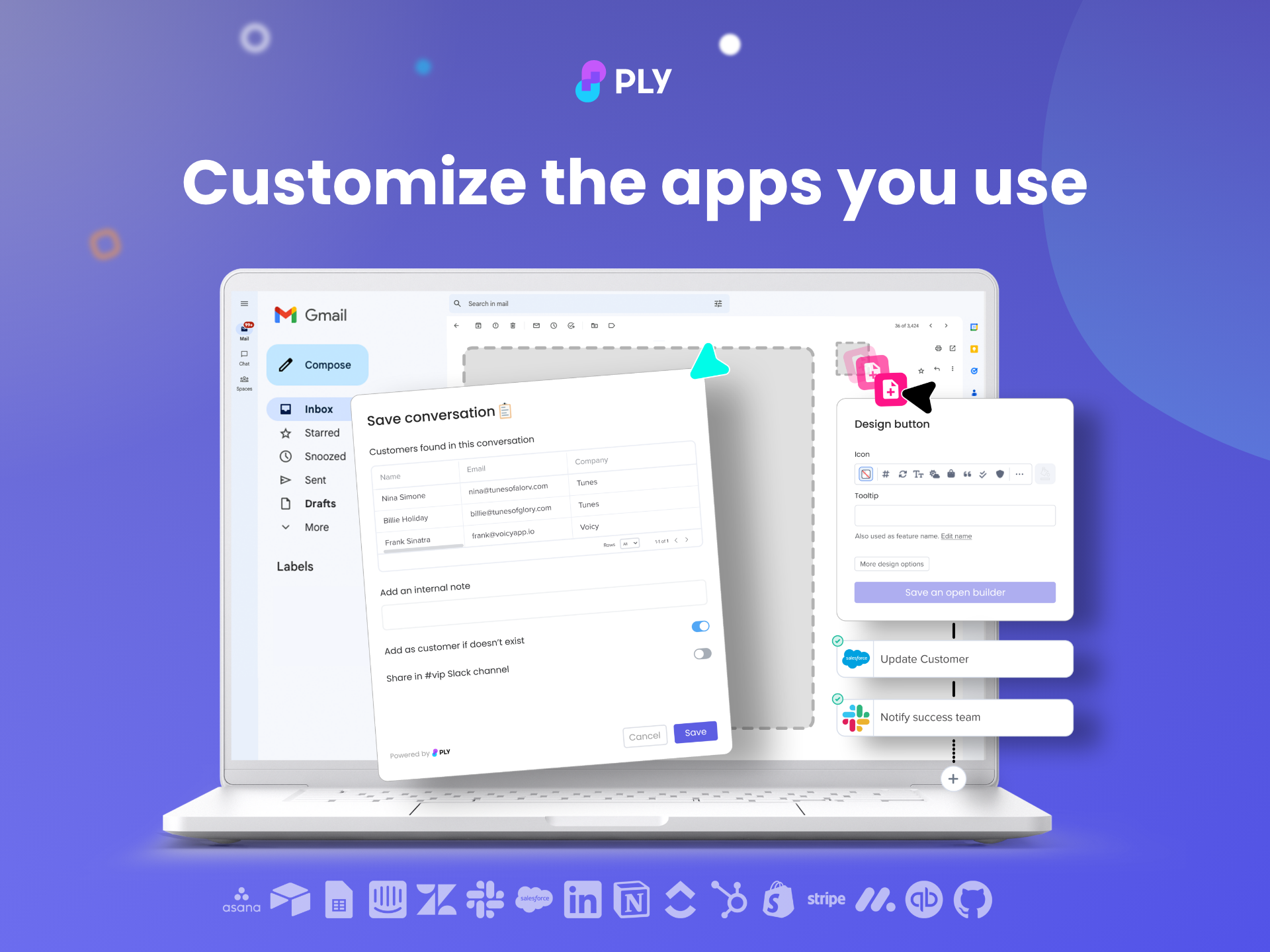 Ply: Build internal features into the apps you use, without | BetaList