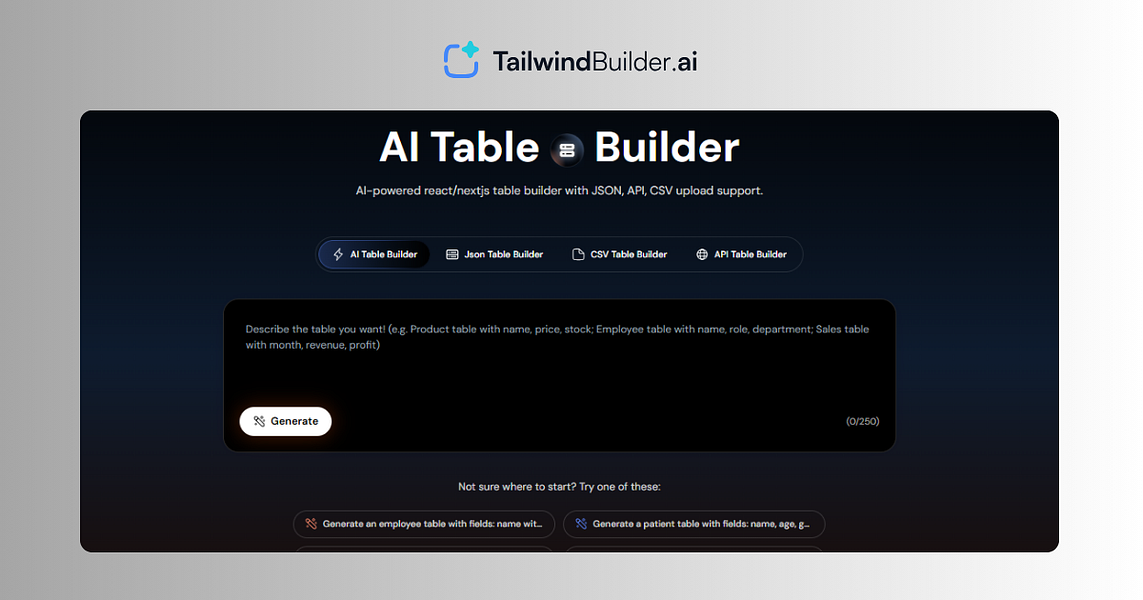 Tailwind Builder: Free AI builder to generate | BetaList