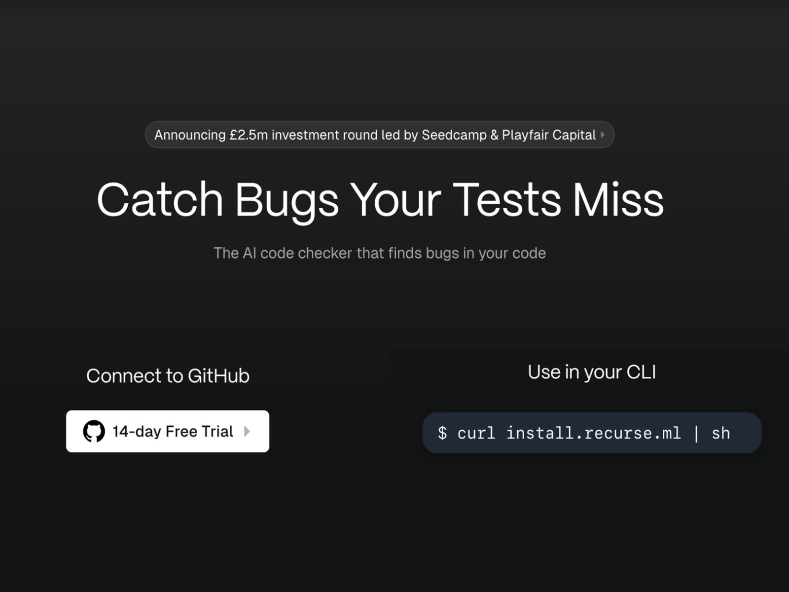 Recurse ML: Find bugs in AI Generated Code | BetaList