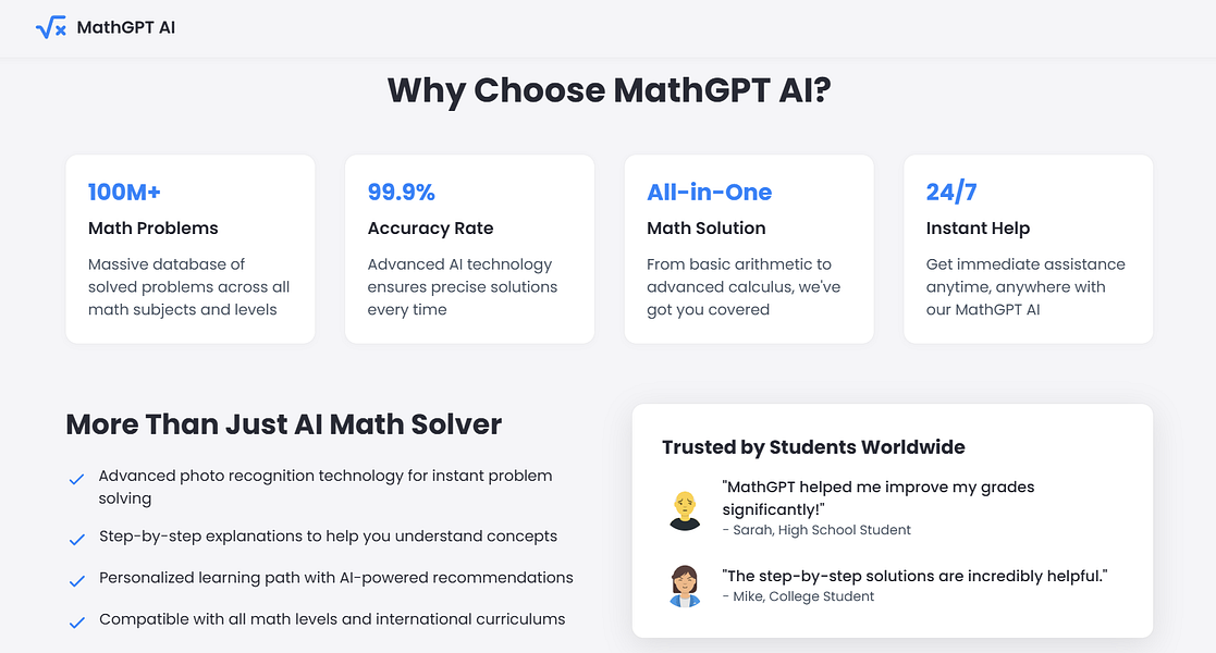 MathGPT AI: Solve Math Problems In Seconds with MathGPT | BetaList