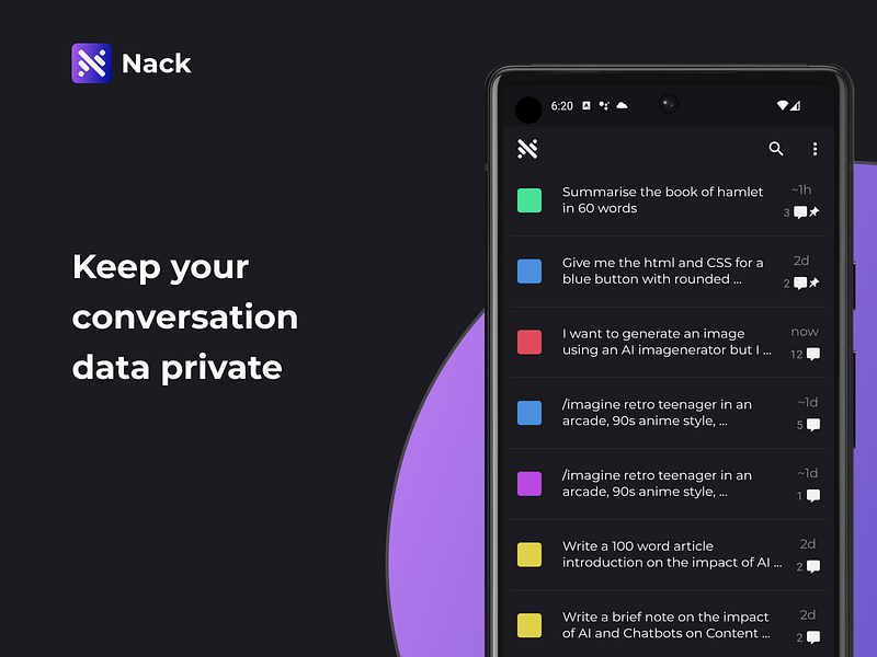 Nack: AI chat and image generation app on Android and iOS | BetaList