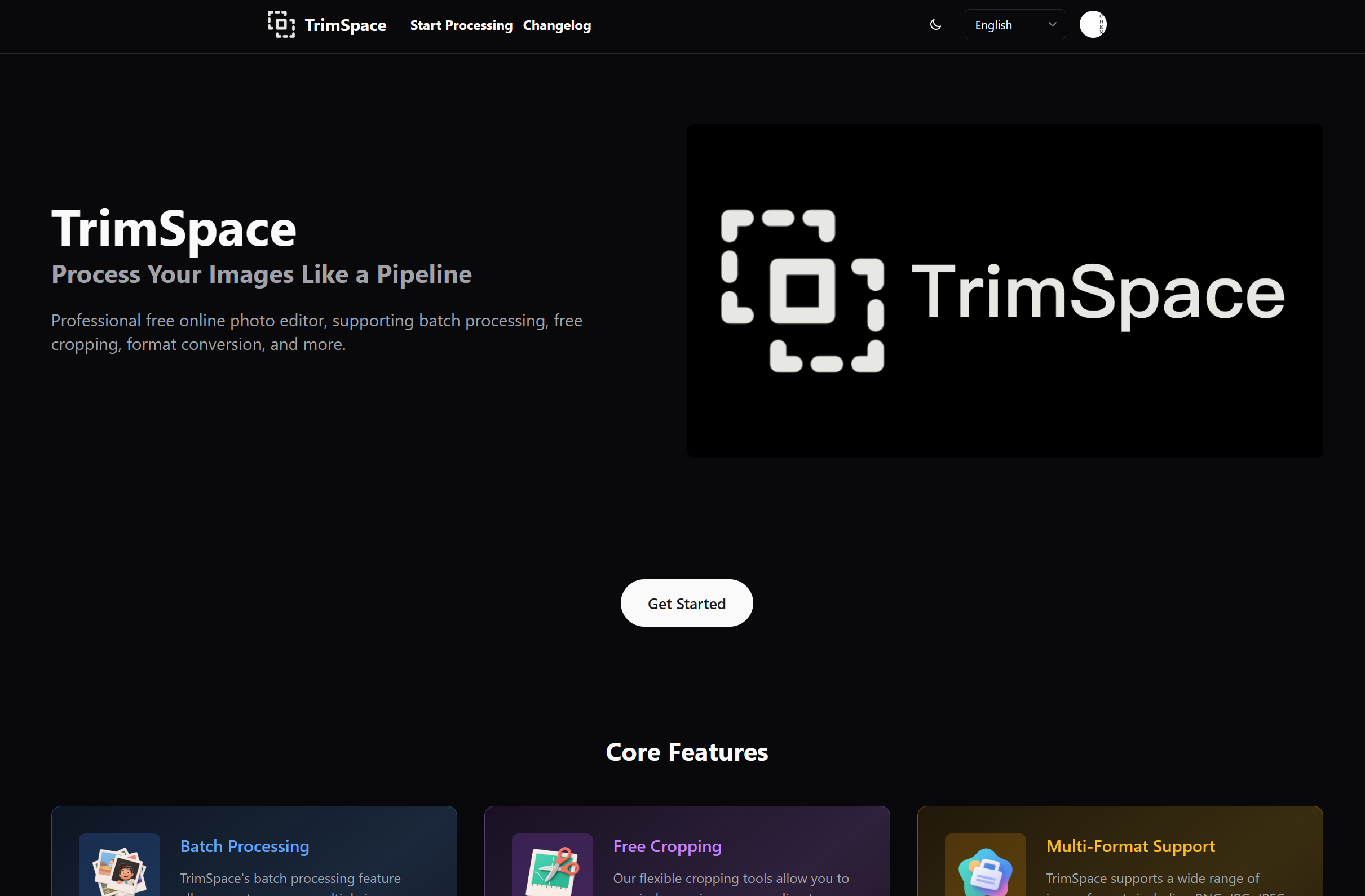 TrimSpace: edit images, mage format conversion | BetaList