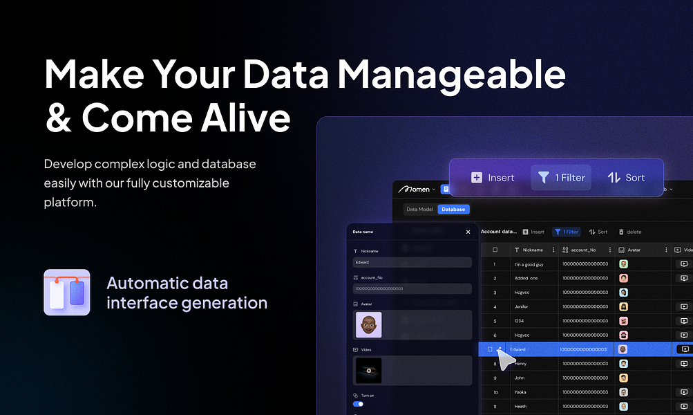 Momen: Build powerful web apps with no code, assisted by AI | BetaList
