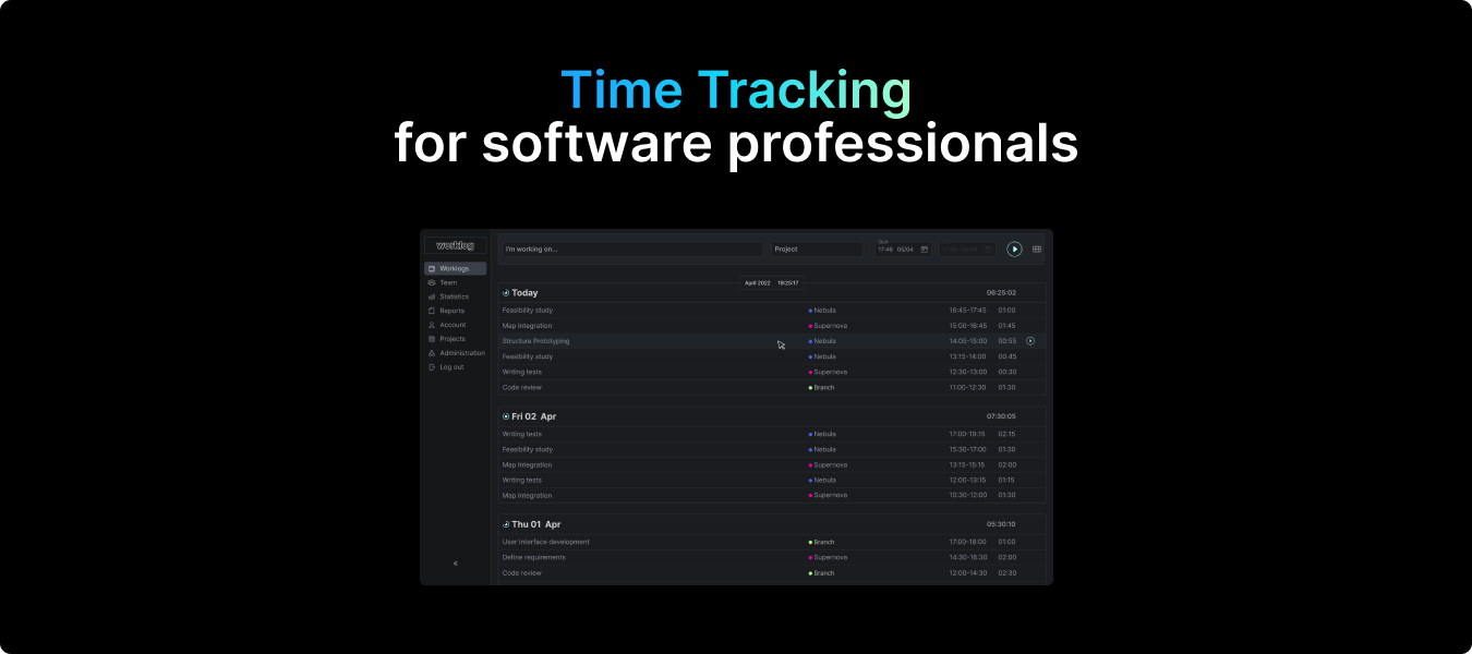 Worklog.AI: Time Tracking for software professionals | BetaList