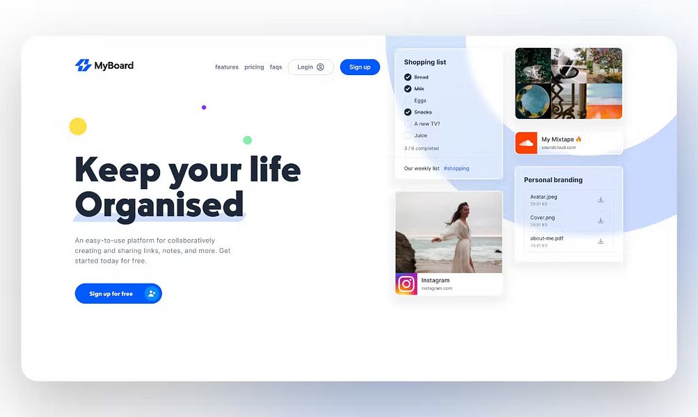 MyBoard: Keep your life organised | BetaList