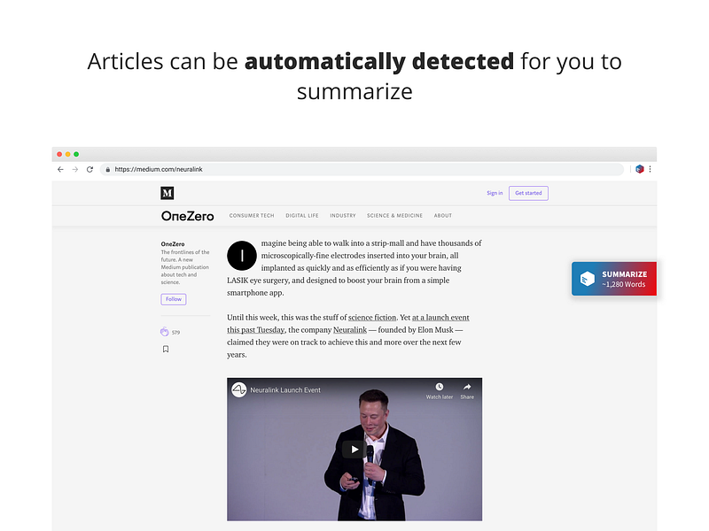 Summary Box: Summarize articles, blog posts, and videos | BetaList