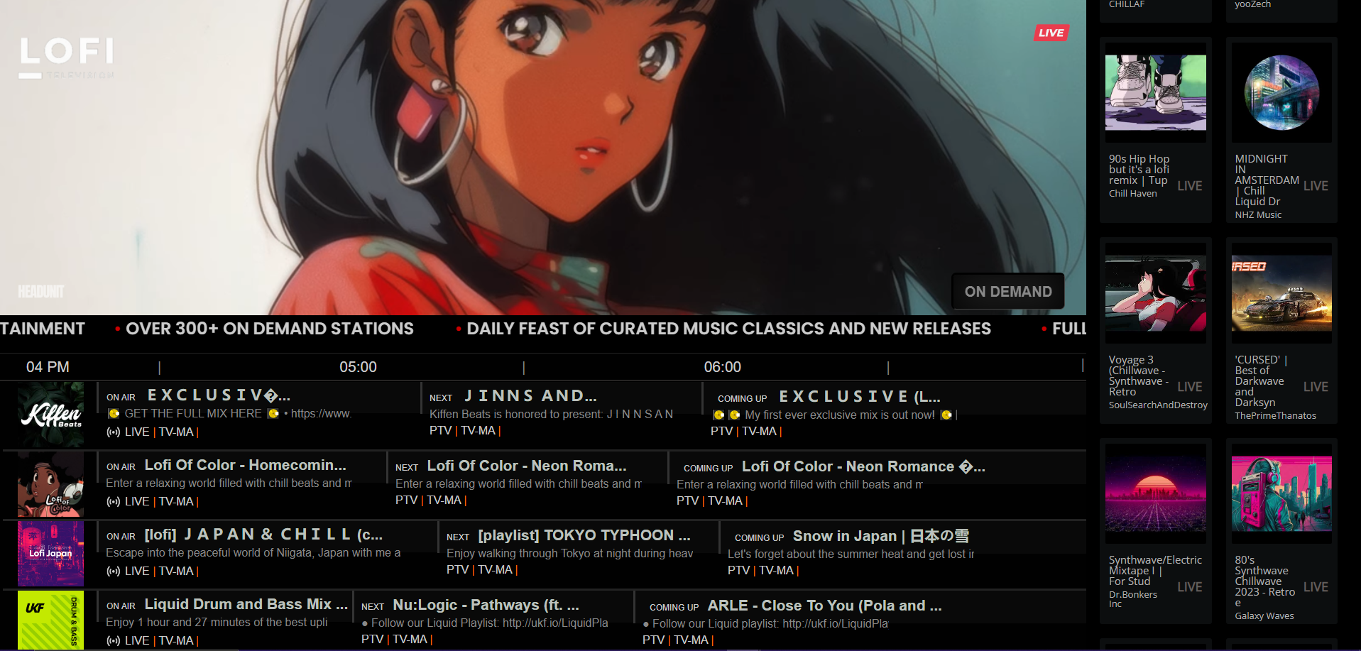 Lofi TV: Lofi TV is a music television web app | BetaList