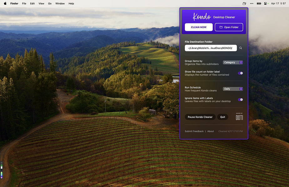 Kondo: Automatically cleans and organizes your Mac desktop | BetaList