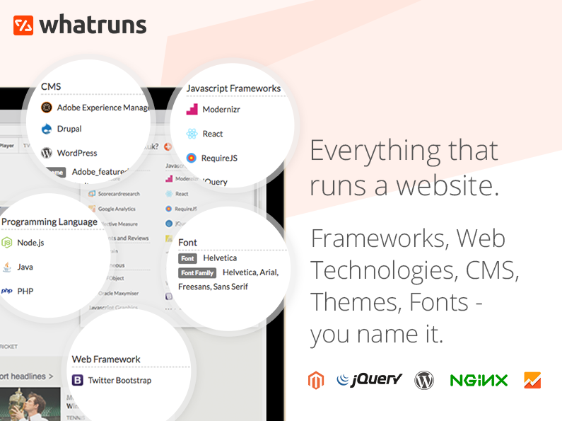 WhatRuns: Discover what runs a website in one click👨‍💻 | BetaList