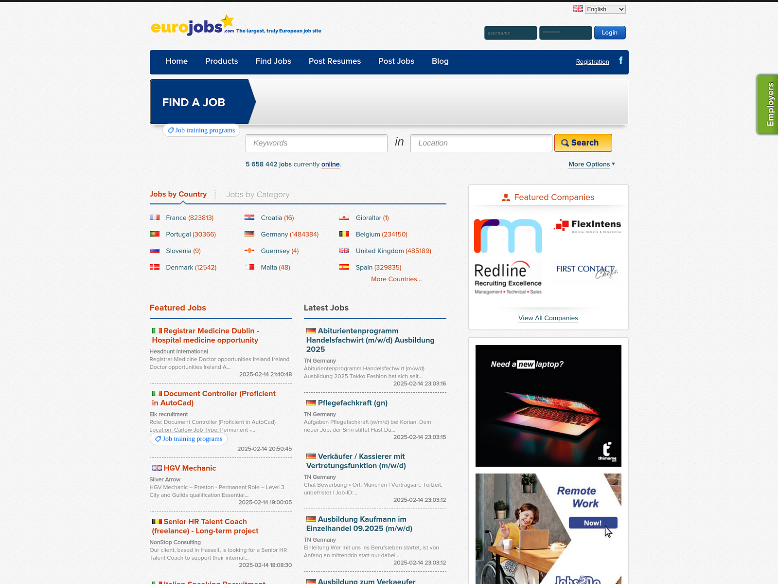 Eurojobs.com - Job Board Review – Startup Jobs