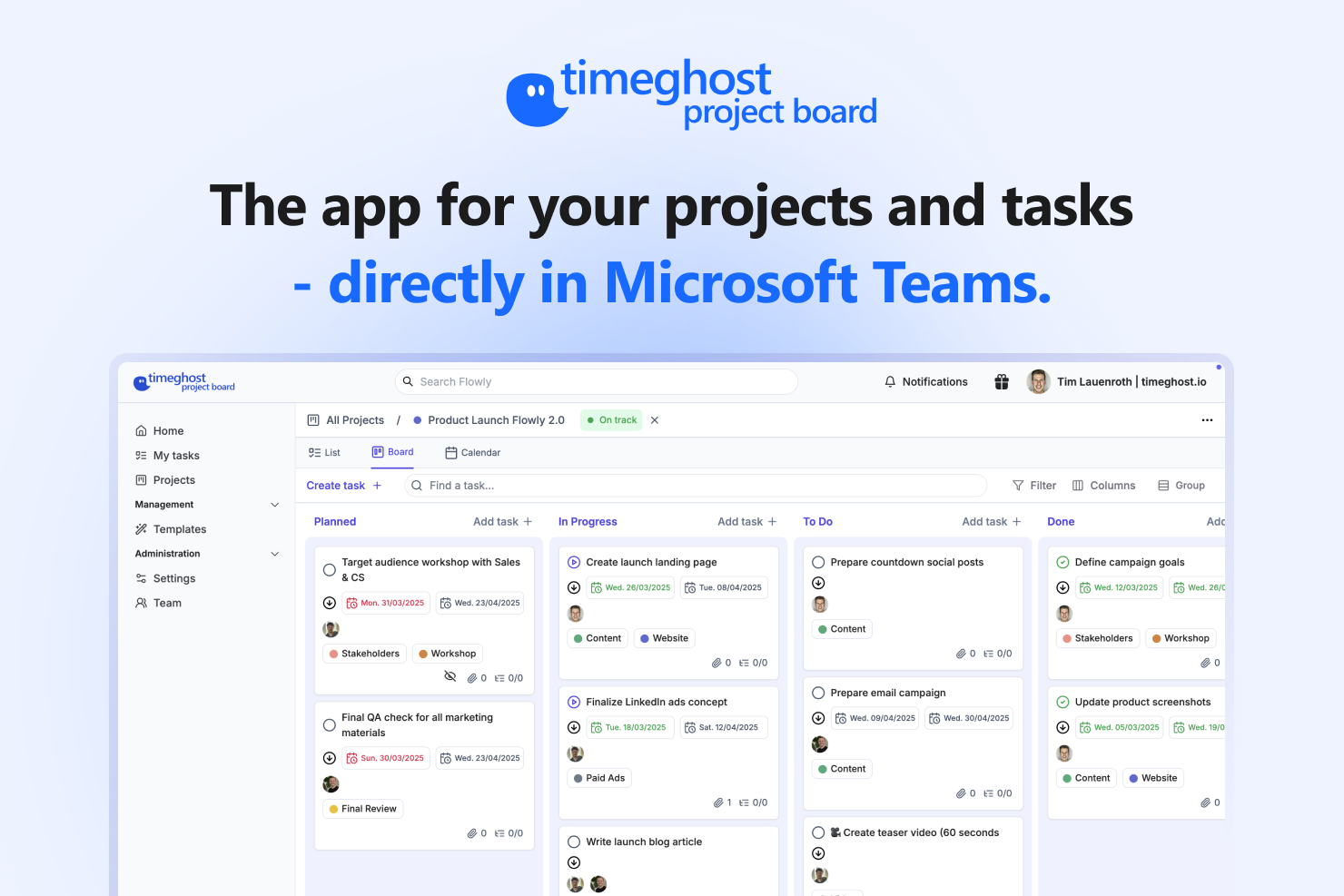 timeghost Project Board: Manage your projects in Kanban | BetaList