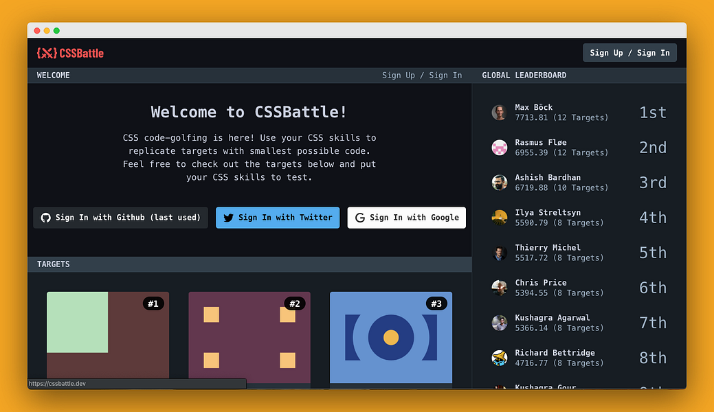 CSSBattle: First ever CSS code-golfing game | BetaList