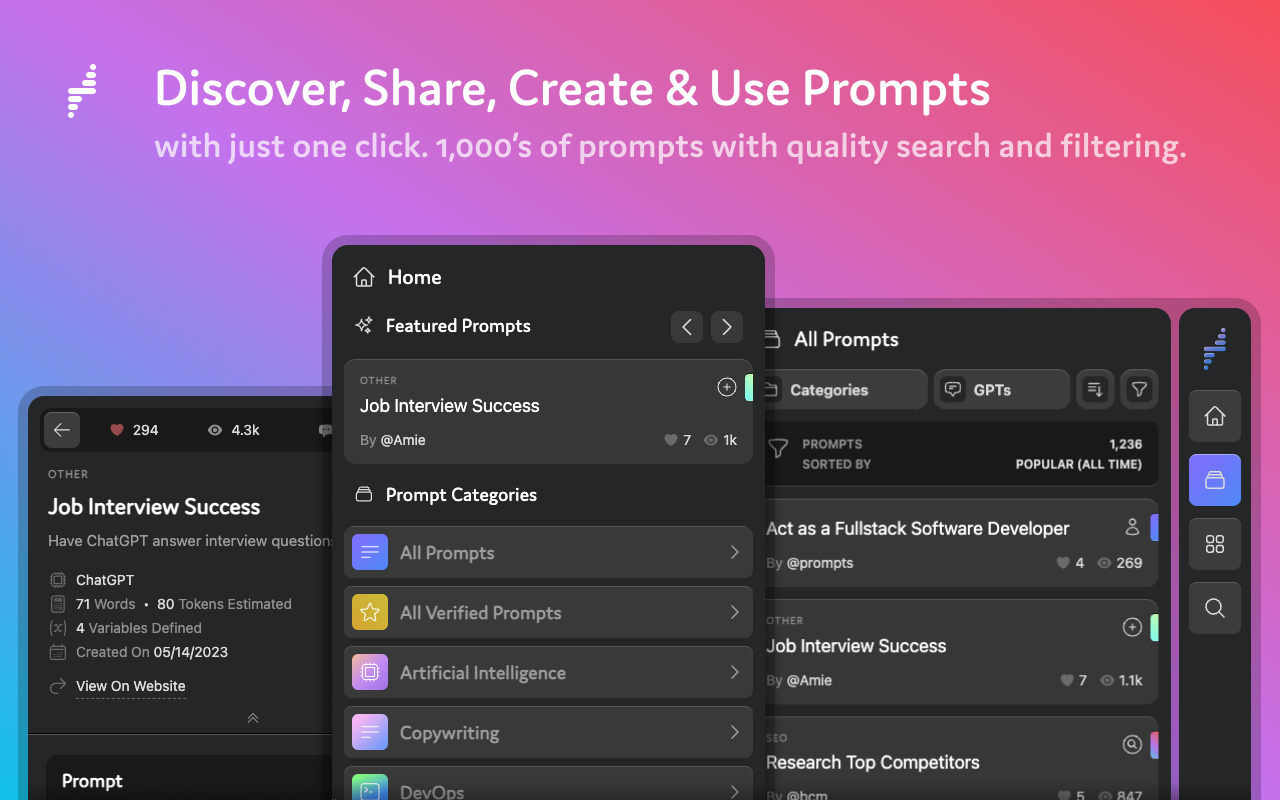 PromptForge: Create, share, discover and use your favorite | BetaList