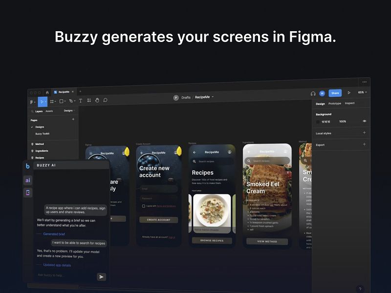 Buzzy AI: Turn an idea into a stunning app, Without code, | BetaList